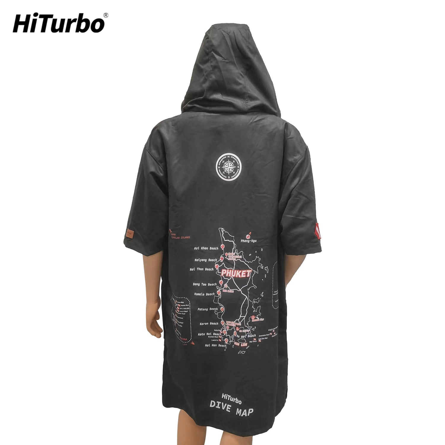 Phuket】HiTurbo Dive maps microfiber zipperd robe