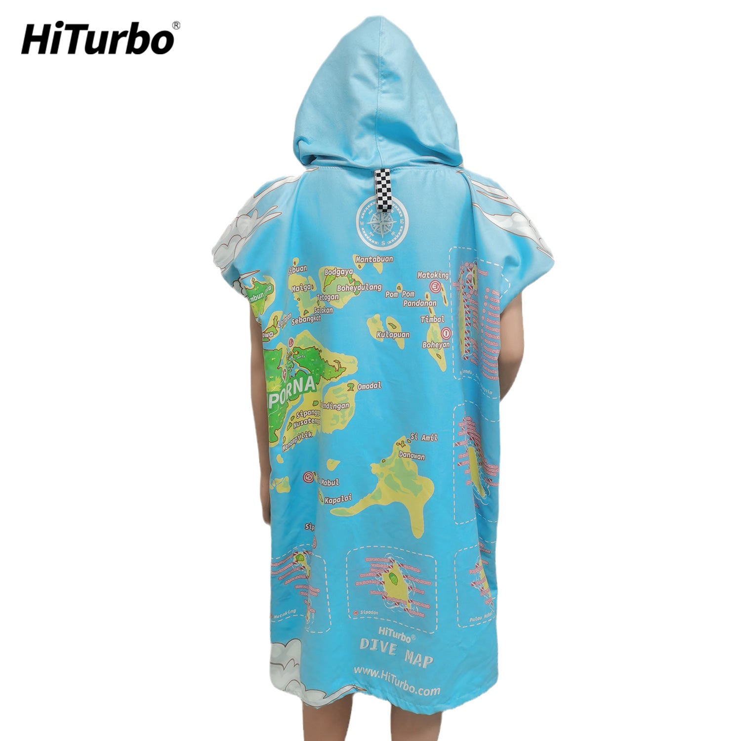 Semporna】HiTurbo Dive maps microfiber changing robe